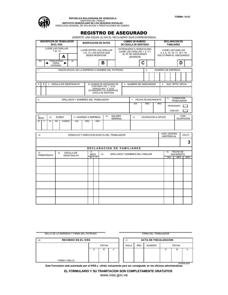 FORMA 14-02: ¿QUÉ ES Y PARA QUÉ SIRVE ESTE DOCUMENTO?